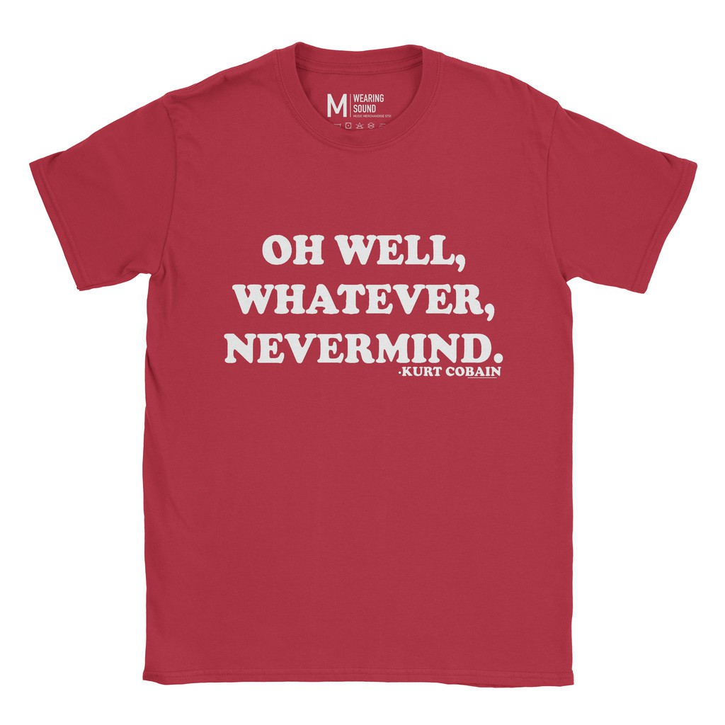 Jual Baju Kaos Band Kurt Cobain Whatever Red | Shopee Indonesia