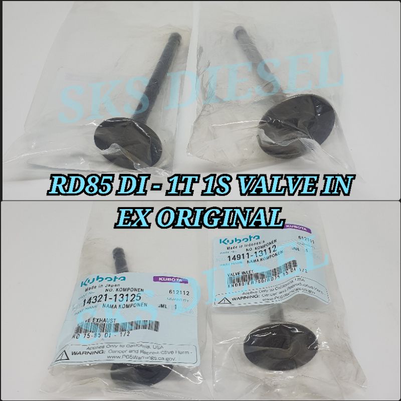 Jual RD85 RD 85 VALVE IN EX KLEP API MINYAK MESIN DIESEL TRAKTOR KUBOTA ...