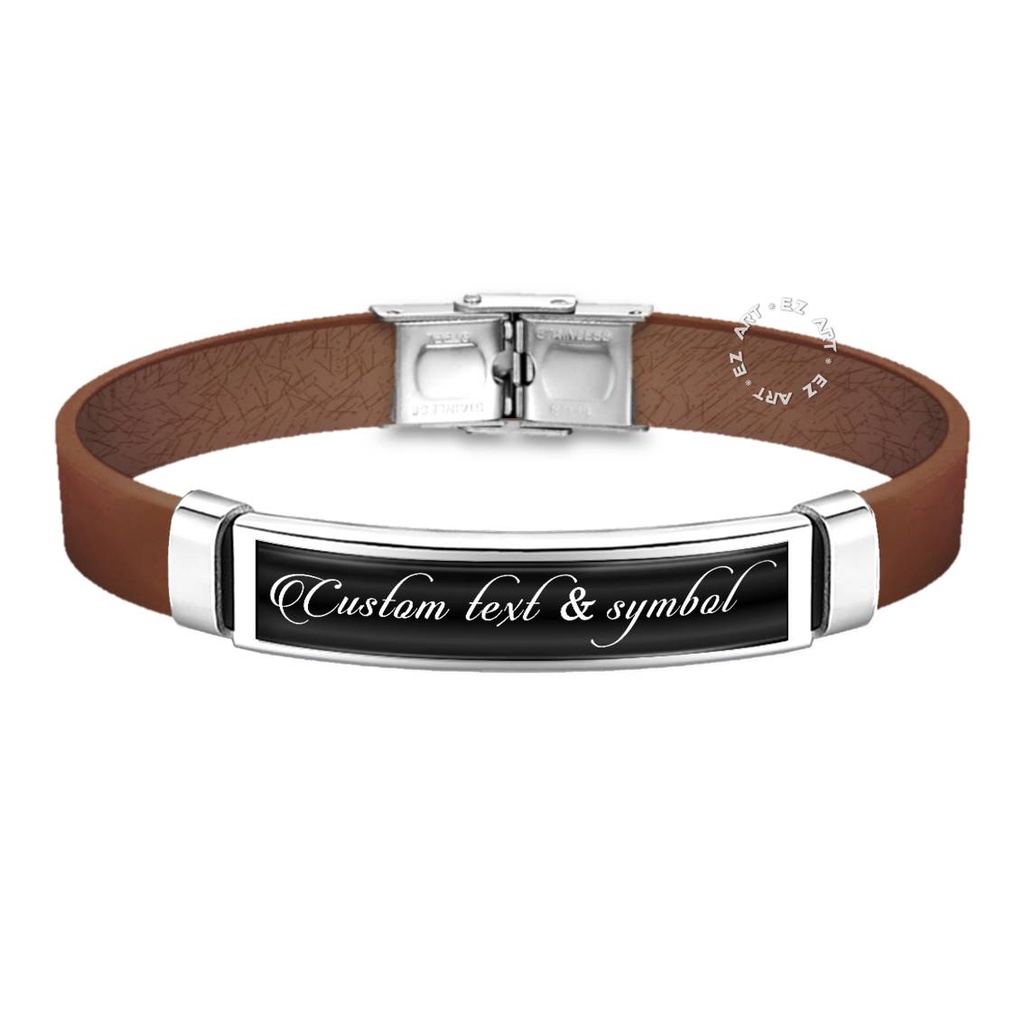 Jual GELANG KULIT CUSTOM TULISAN SIMBOL ANGKA NAMA TANGGAL MODEL SABUK ...