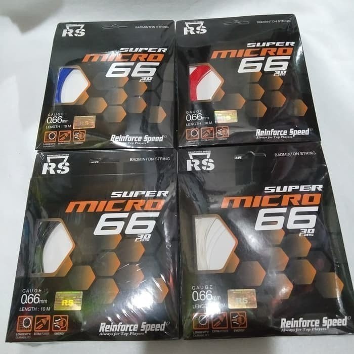 Jual SENAR RAKET BADMINTON RS SUPER MICRO 66 ORIGINAL MURAH | Shopee ...