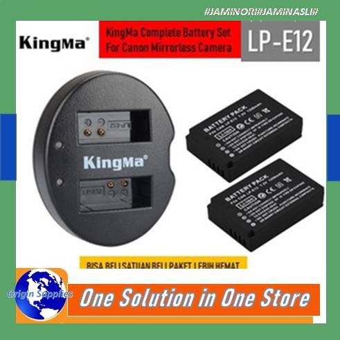 Jual KingMa Paket Complete Battery Charger Set LP-E12 Baterai Canon EOS M M2 M10 M50 M100 100D ...