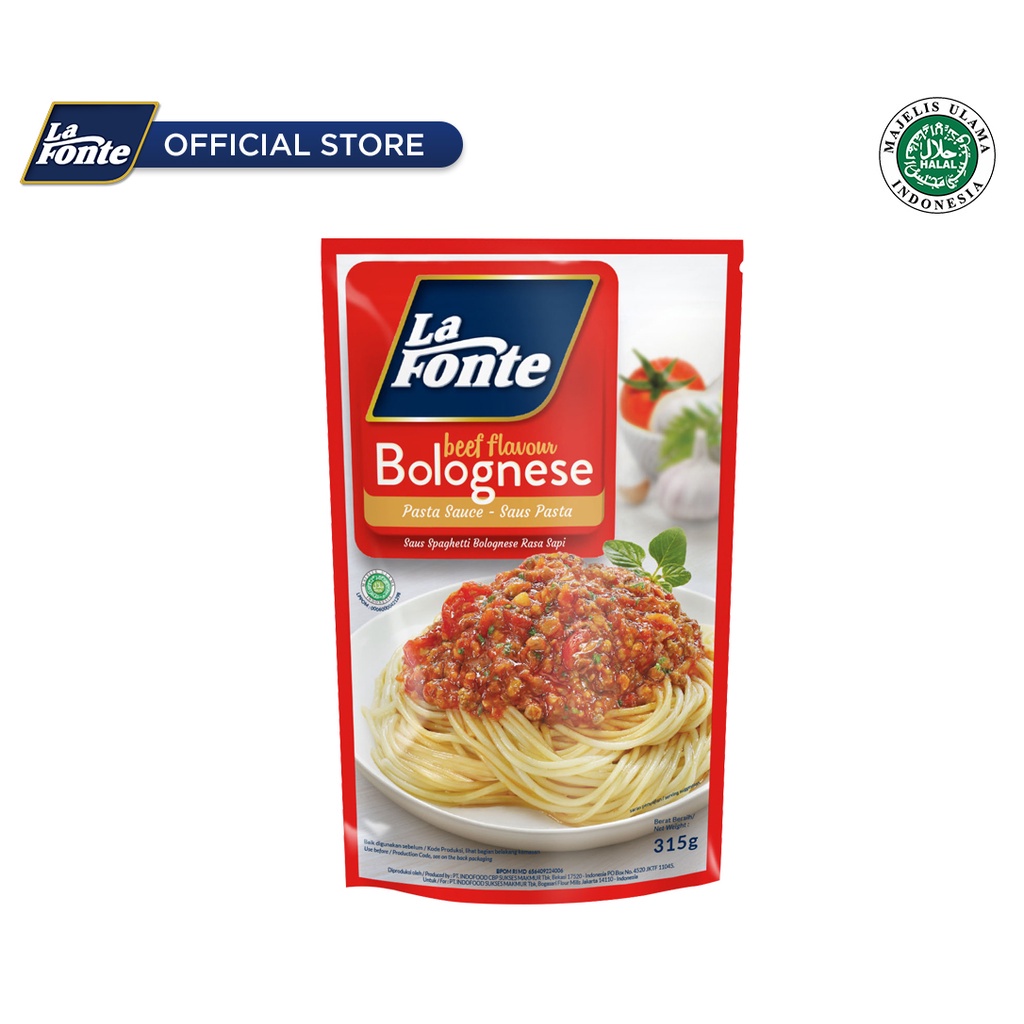 Jual LA FONTE SAUS PASTA BOLOGNESE 315 GRAM - SAOS SPAGHETTI INSTAN ...