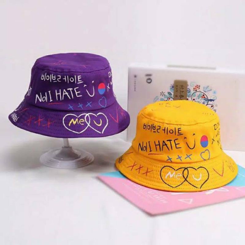 Jual Topi bucket korea SABLON termurah topi polos murah topi bucket ...