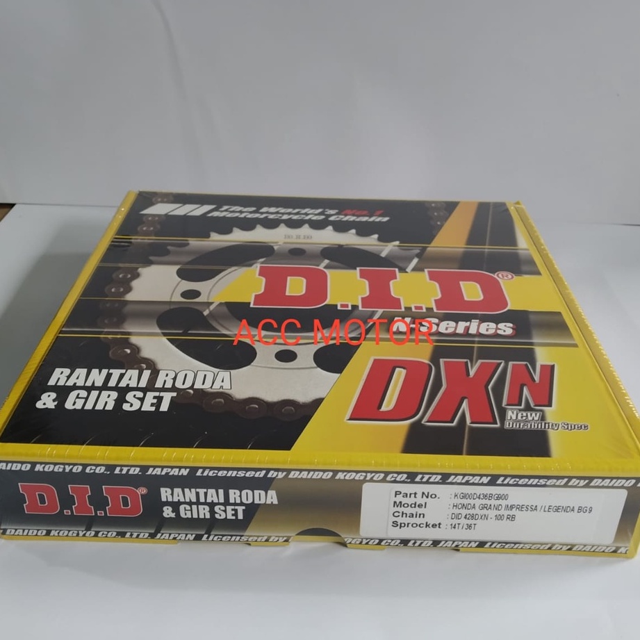 Jual Gir Gear Set dan Rantai Roda Honda Astrea Grand Impressa Prima ...
