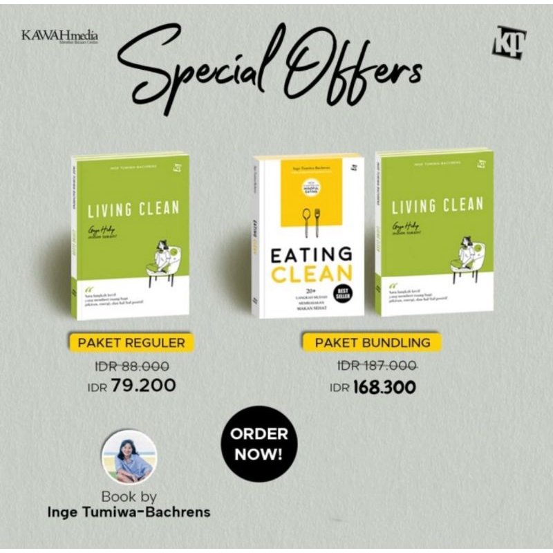 Jual Buku Eating Clean & Living Clean - Inge Tumiwa (100% Original ...