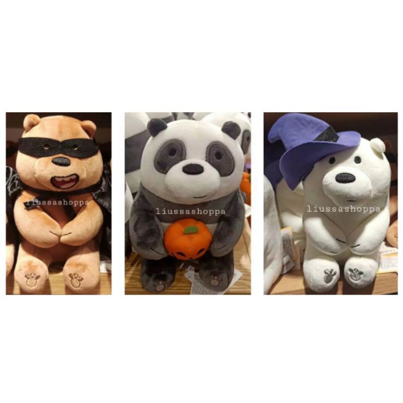Jual Boneka Miniso - We Bare Bears Halloween Plush | Shopee Indonesia