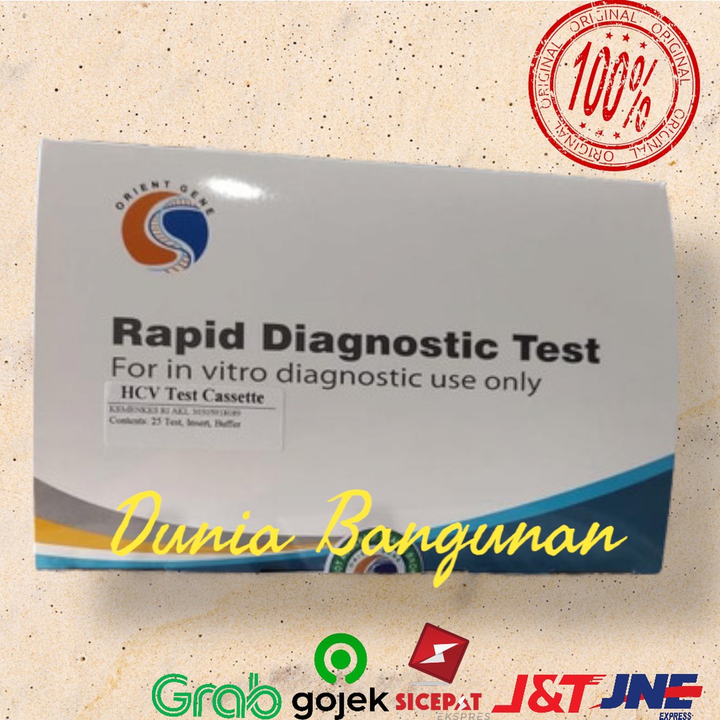 Jual Rapid Test HCV Casette Orientgene isi 25 | Alat Tes Orient Gene ...
