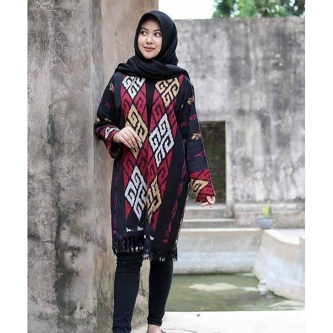 Jual Baju Outher Tenun Blanket Etnik Tradisional Motif Toraja Masakini Asli Pengrajin Tenun ...