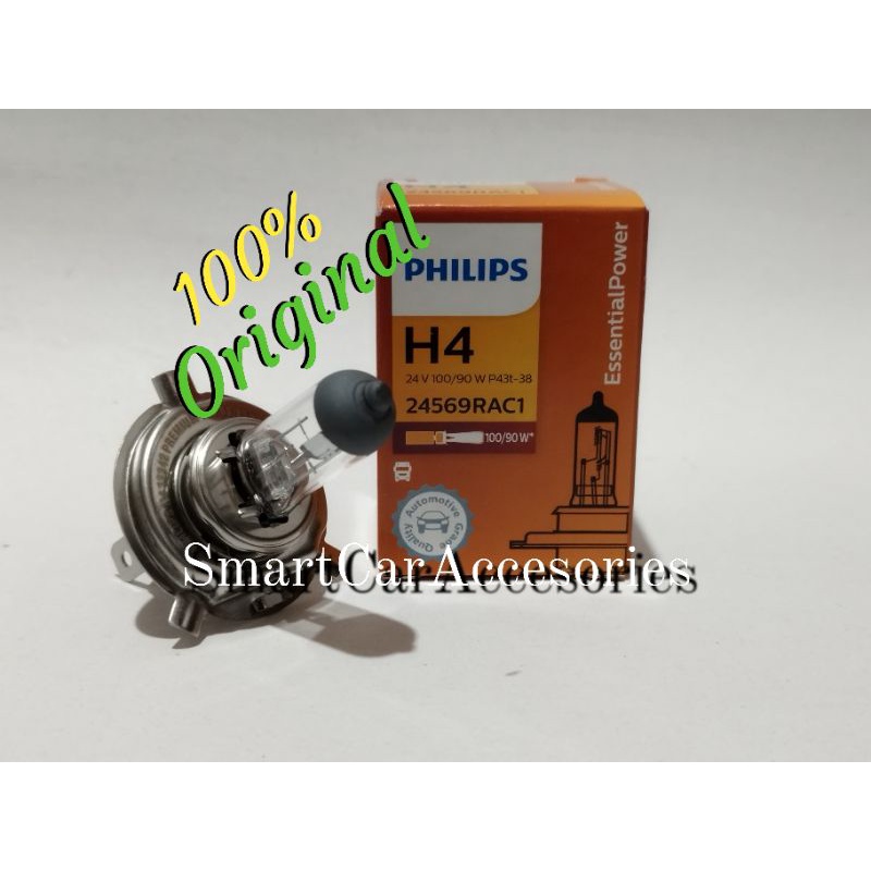 Jual Dop Bohlamp Lampu Halogen H4 P43T PHILIPS Hi Low 12V 60/55 watt ...