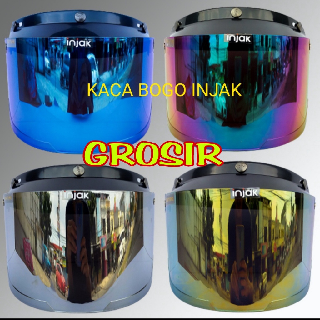 Jual kaca helm injak flat datar helm kaca helm bogo | Shopee Indonesia