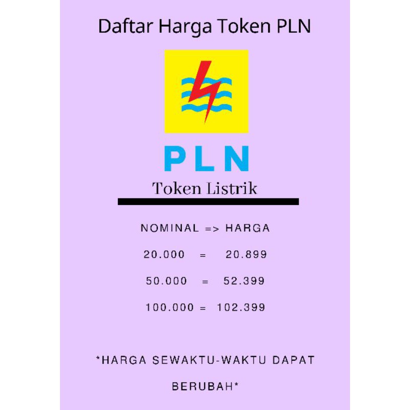 Jual Termurah Token PLN Token Listrik Prabayar Token Listrik Isi Ulang ...