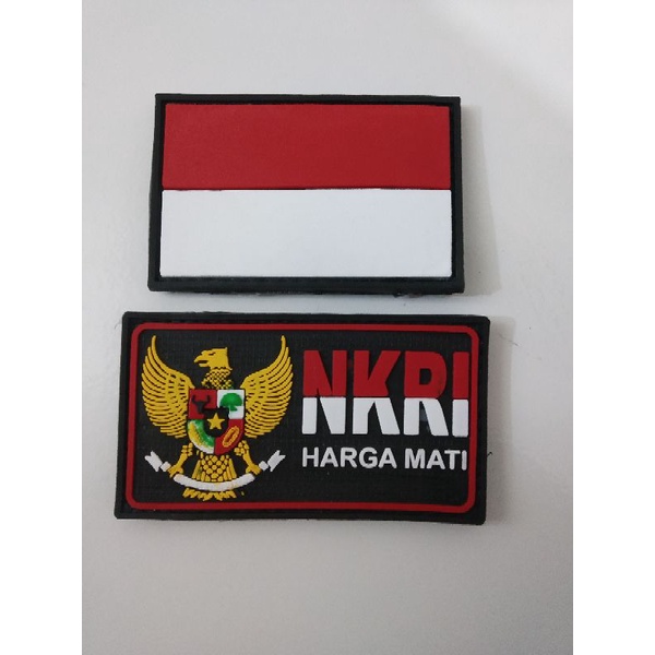 Jual Patch rubber satu set bendera merah putih dan logo garuda NKRI ...