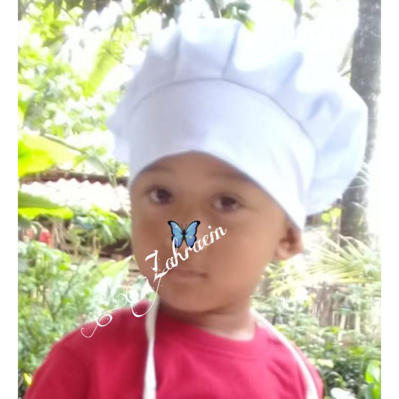 Jual TOPI KOKI CHEFF ANAK KIDS USIA 3-10THN KATUN PREMIUM POLI PE ...