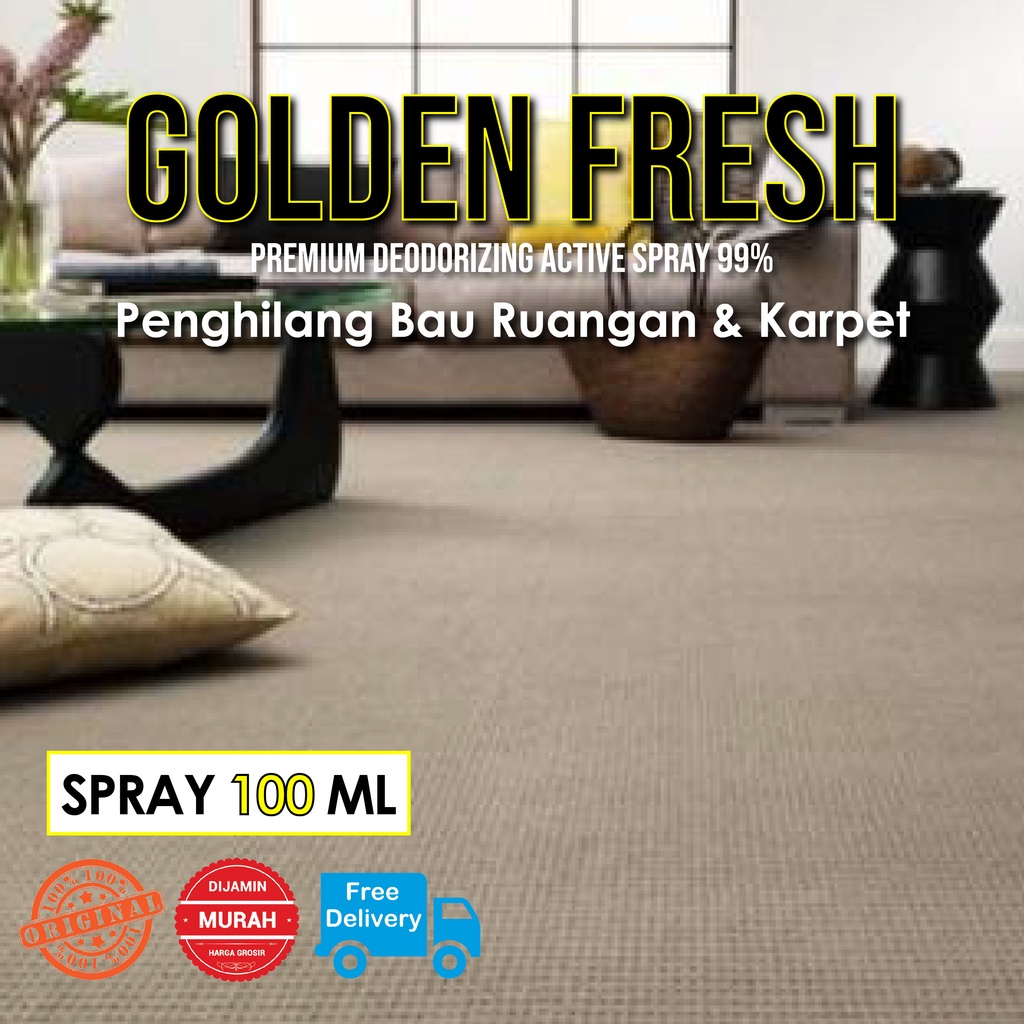 Jual SEMPROTAN PENGHILANG BAU RUANGAN & KARPET GOLDEN FRESH 100 ML ...