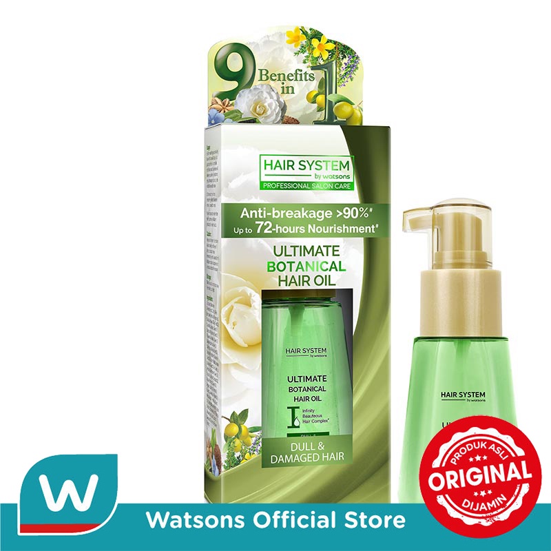 Jual Watsons Hair System Ultimate Botanical Hair Oil 70ml | Shopee ...