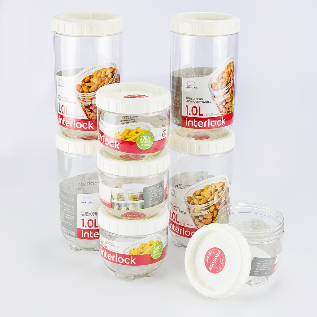 Jual Lock & Lock Dry Food Jar Toples Susun Interlock Stackable Food ...