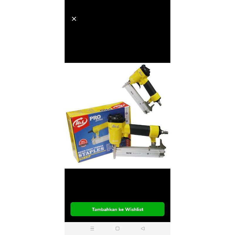 Jual Mesin Air Nailer Gun Staples Angin paku Tembak Stapler HL PRo F30 ...