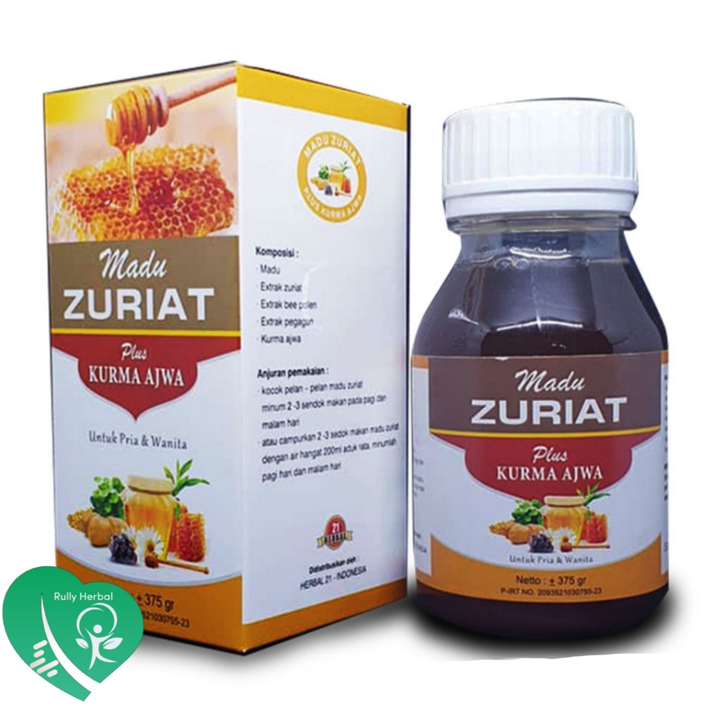 Jual Madu Zuriat / Dzuriat Plus Kurma Ajwa, Bee Pollen, Pegagan ...