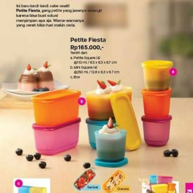 Jual Tupperware Petite Fiesta | Shopee Indonesia