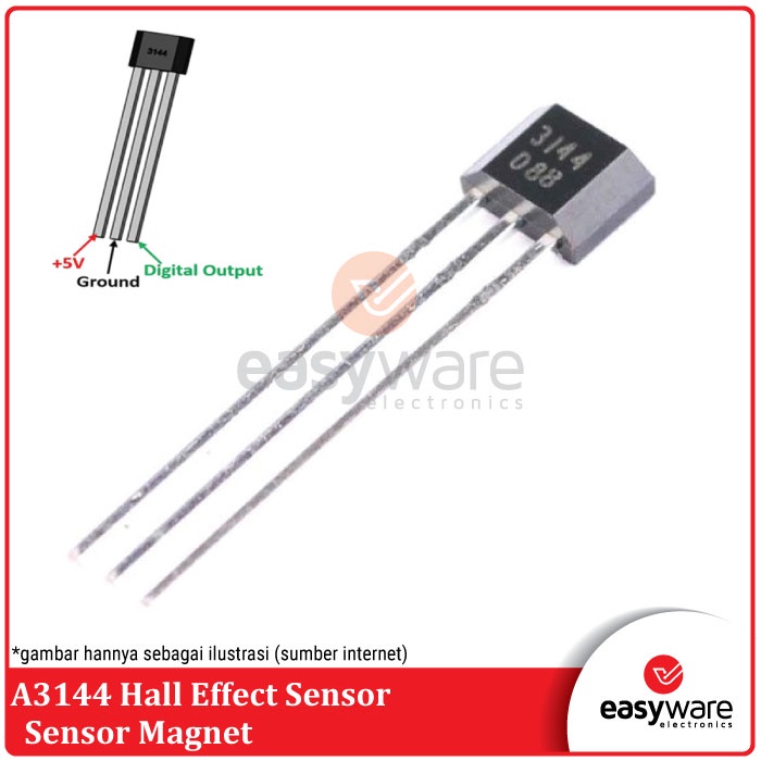 Jual A3144 A3144E OH3144E Hall Effect Sensor Magnet Sensor A 3144 | Shopee Indonesia