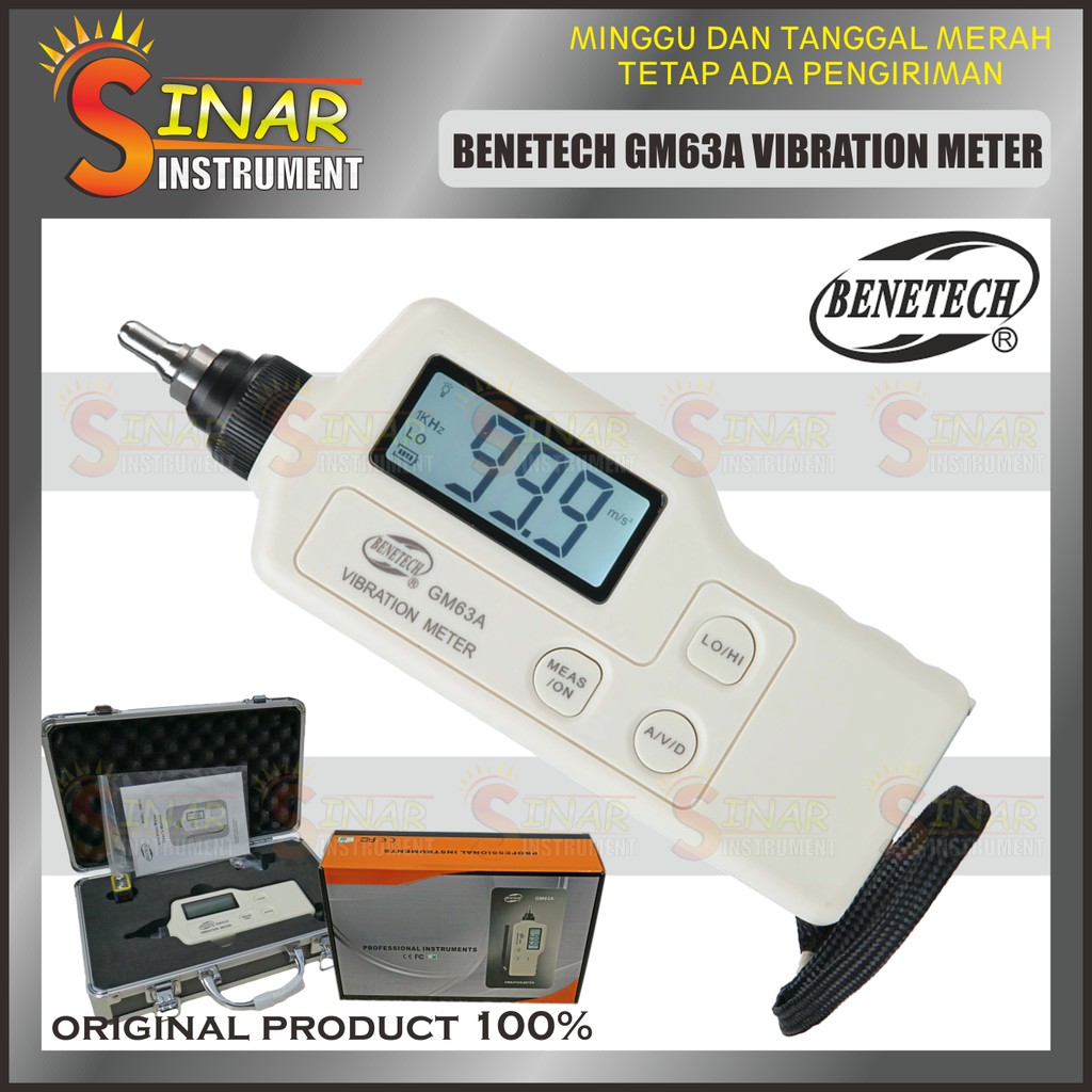 Jual ORIGINAL Benetech Vibration Meter GM63A ORIGINAL Tester Vibrometer ...