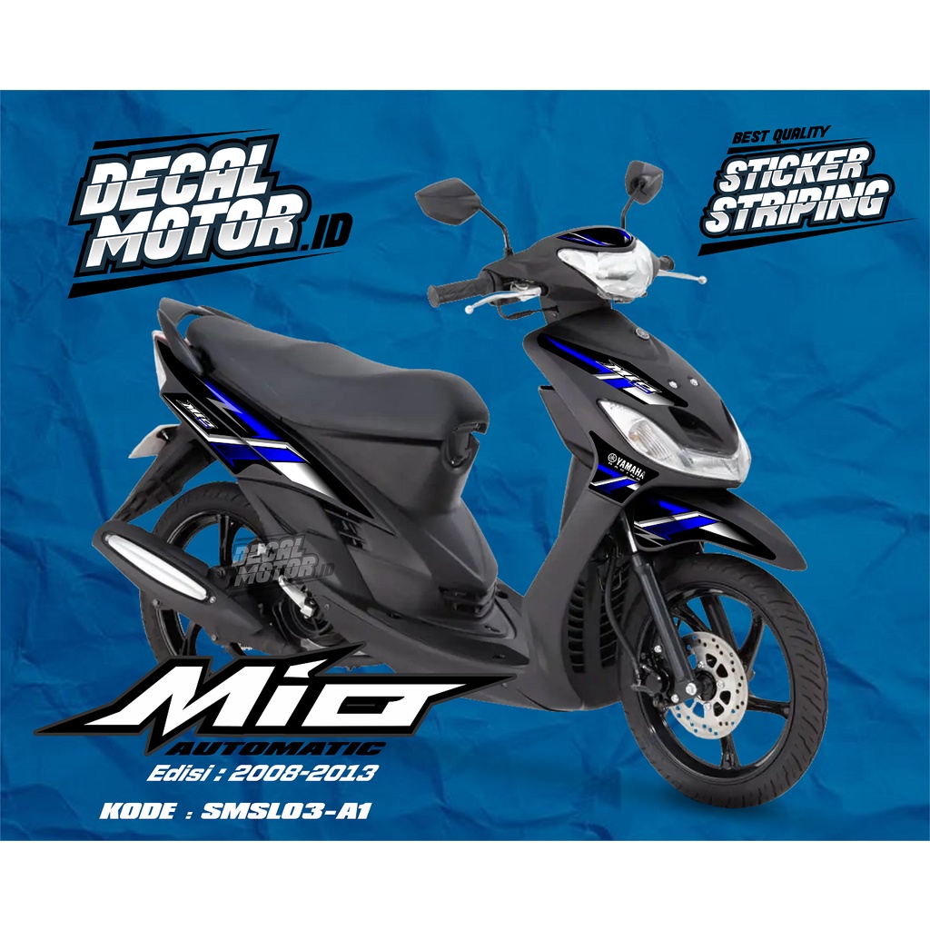 Jual STRIPING STICKER MIO SMILE DESAIN VARIASI RACING LIS SEMI FULL ...