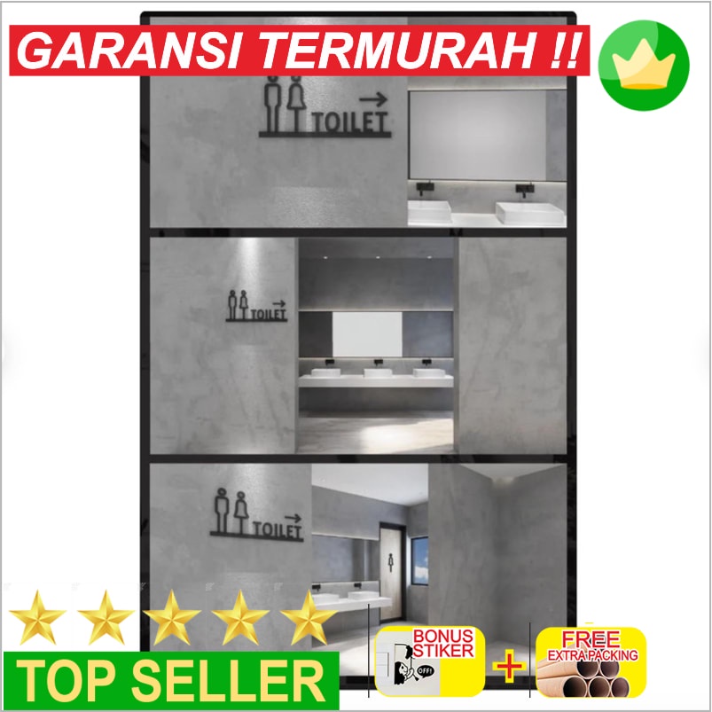 Jual DwP Terlaris Sign Toilet Acrylic Stiker Label Penunjuk WC Restroom ...