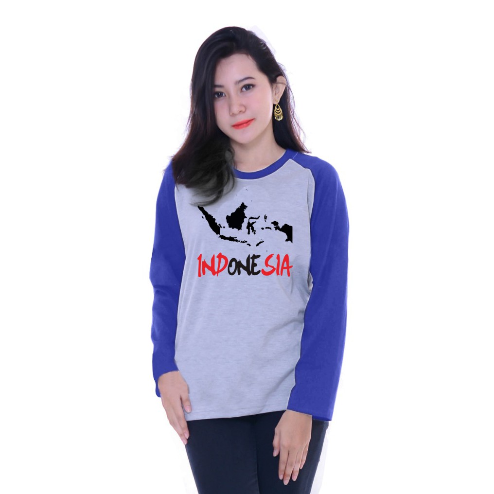 Jual VIEW_ALL Kaos Raglan Gambar PETA INDONESIA | Lengan Panjang ...