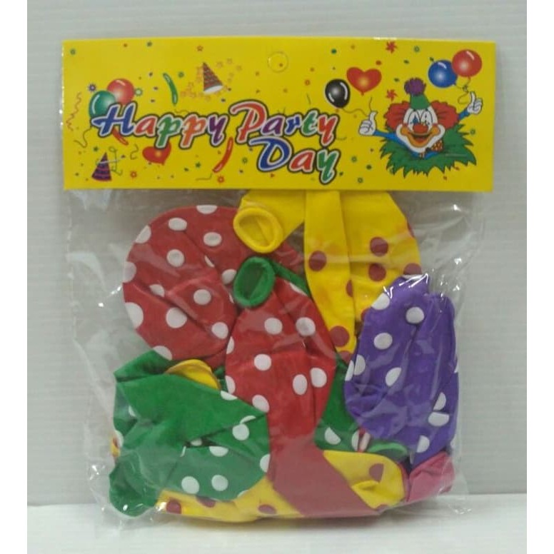 Jual UKRION-Balon Ultah Polkadot (Pak Isi 20 Pcs) | Shopee Indonesia
