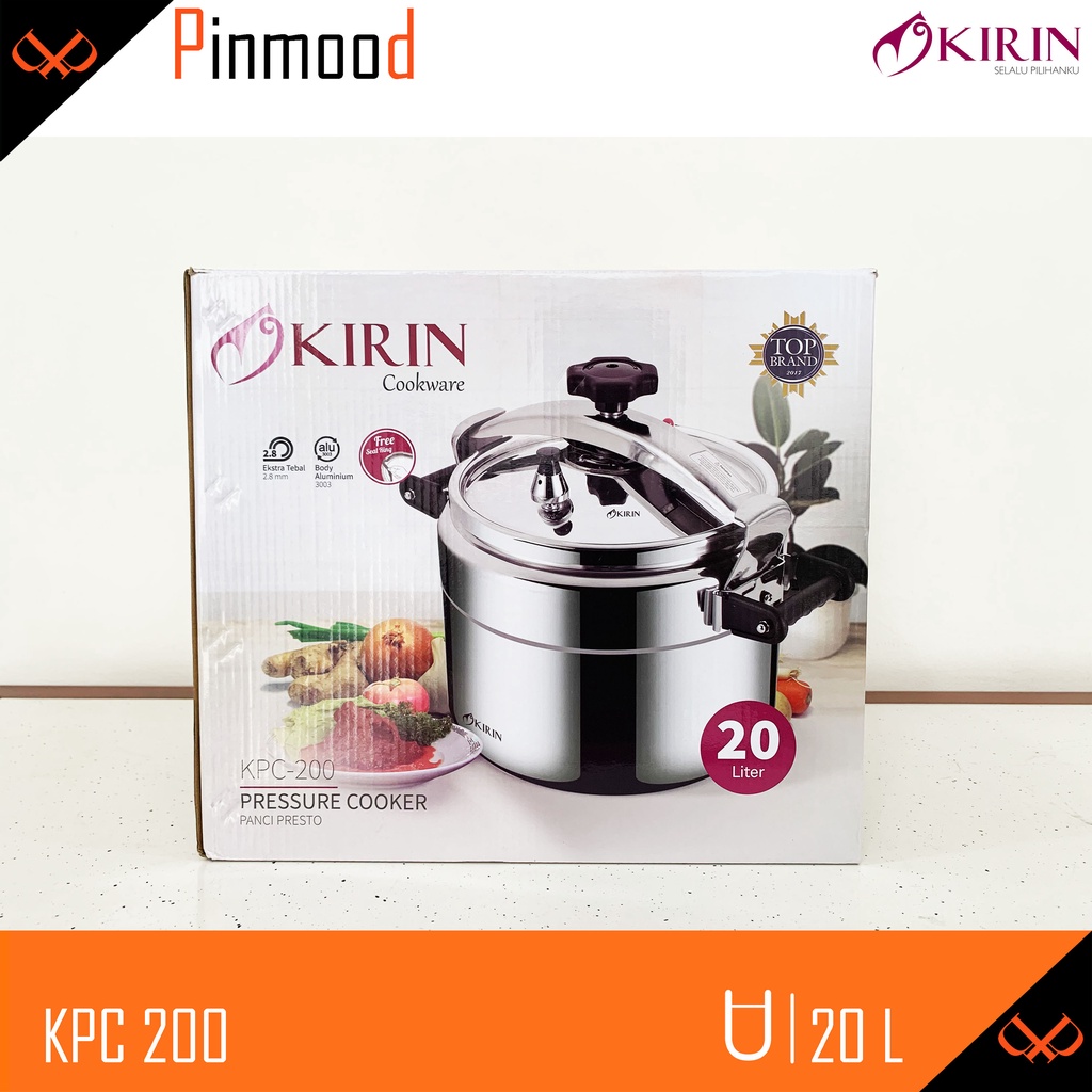 Jual KIRIN PRESTO / PRESSURE COOKER KAPASITAS [ 8 , 10 , 12 , 16 , 20 LITER ] KPC 080-200 PANCI ...