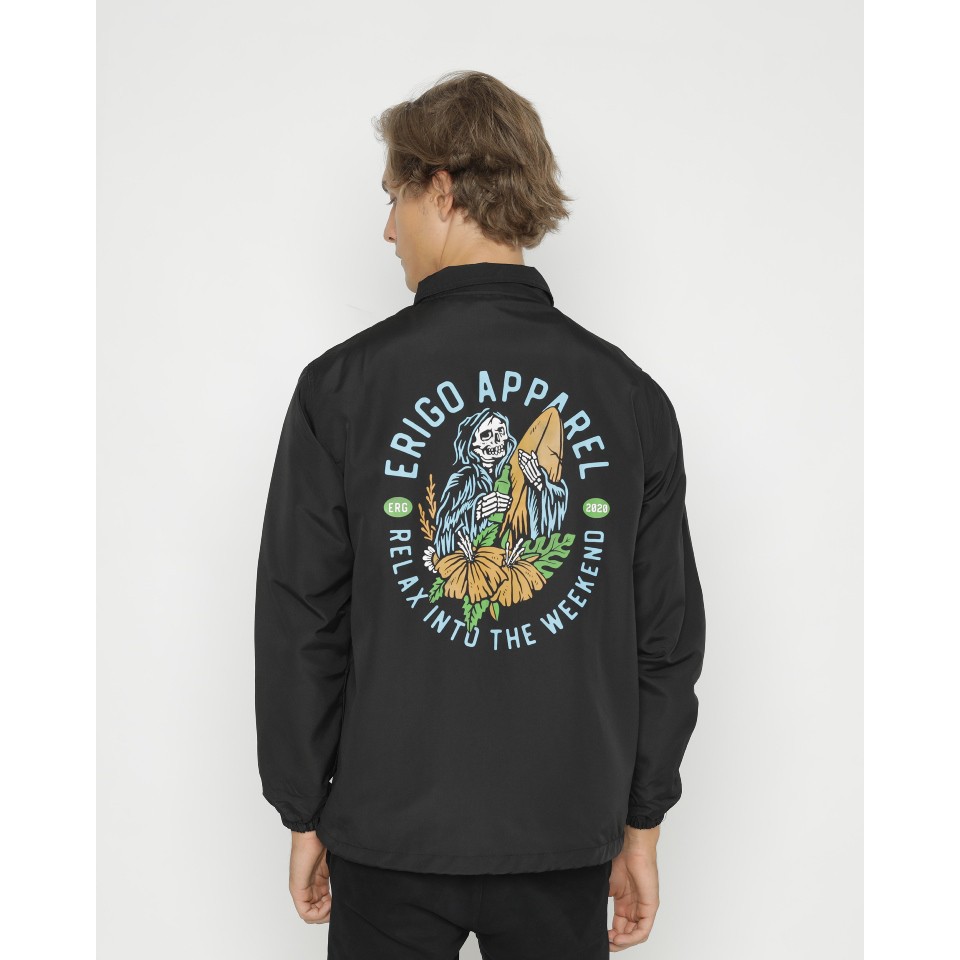 Jual Erigo Coach Jacket The Weekend Black | Shopee Indonesia