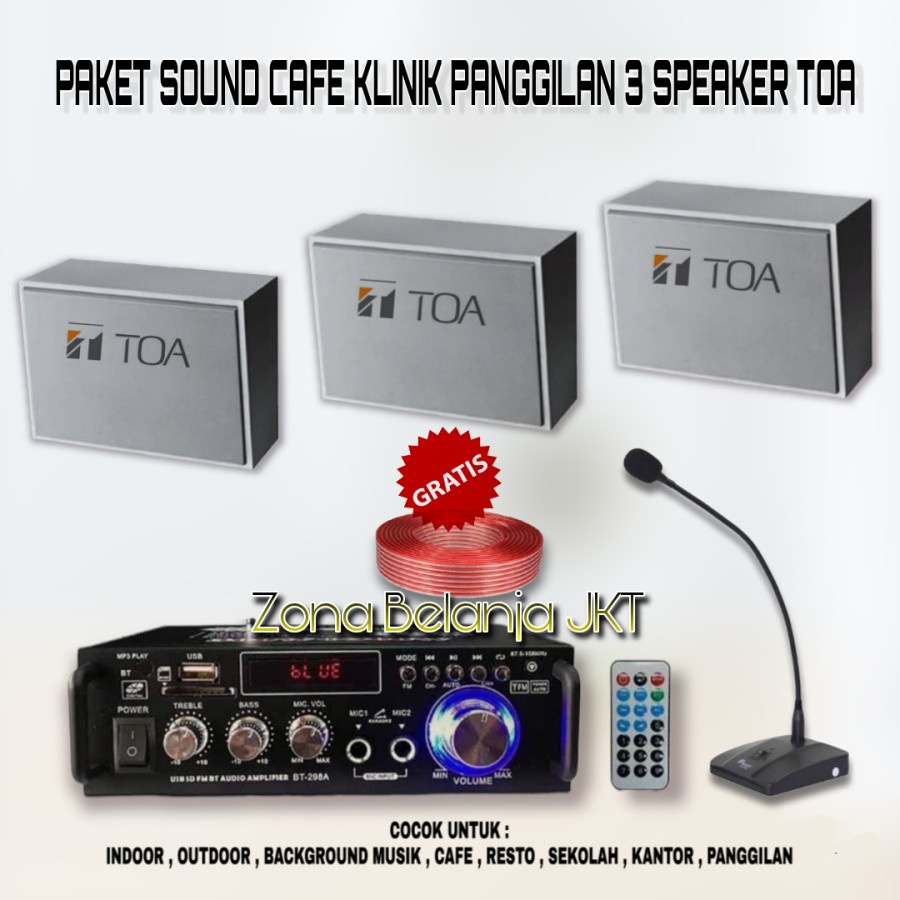 Jual PAKET SOUND SYSTEM SPEAKER TOA BOX 3 SPEAKER MASJID CAFE RESTO ...