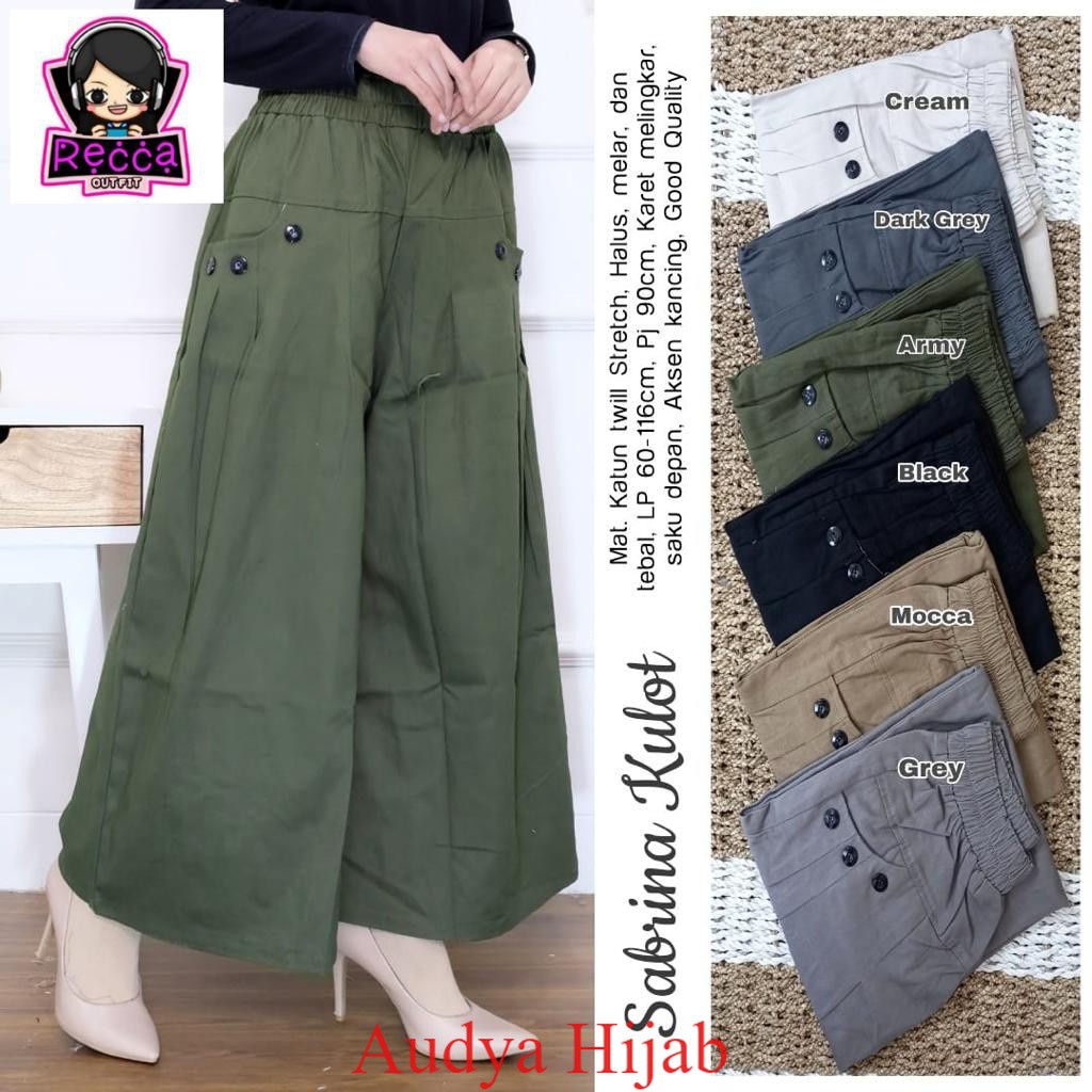 Jual SABRINA KULOT HARIAN WANITA CELANA KATUN TWILL JUMBO | Shopee ...