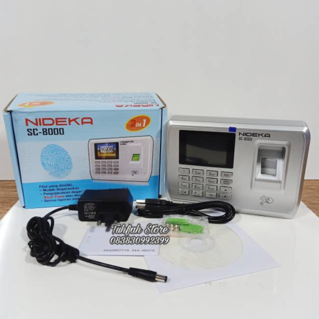 Jual Finger Print Nideka SC8000 Mesin Absensi Sidik Jari Karyawan Murah ...