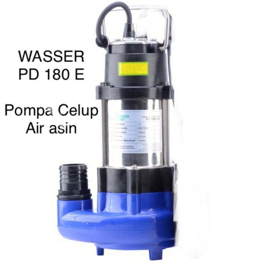 Jual Pompa Celup Manual AIR ASIN Payau Rendam Kuras Kolam Wasser PD180 ...