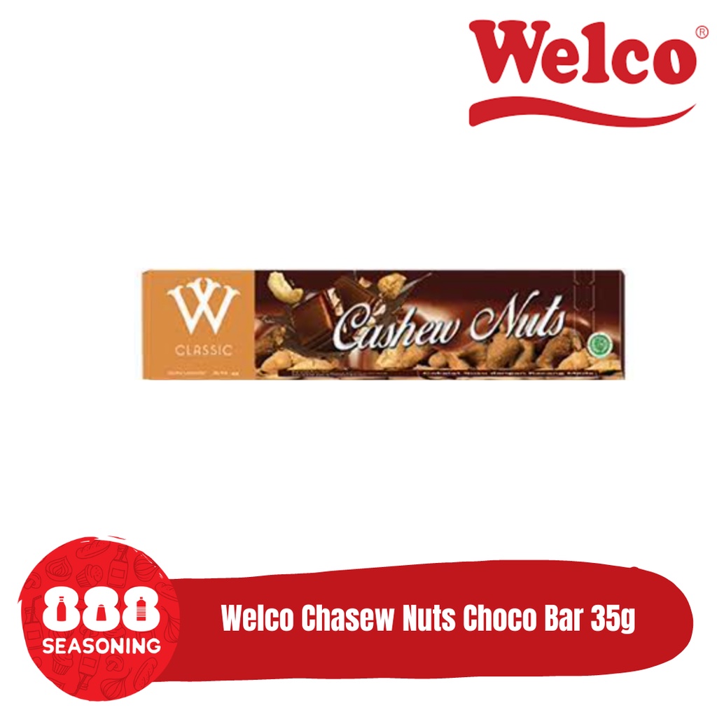 Jual WELCO W CLASSIC CASHEW NUTS CHOCOLATE BAR (Coklat Jadul) 35G ...