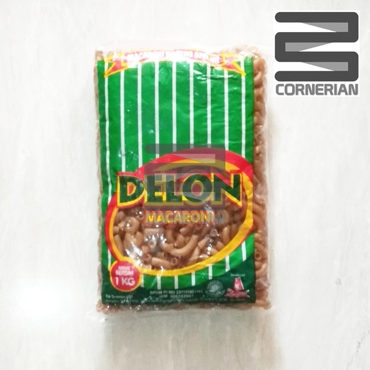 Jual [ CORNERIAN ] Macaroni Delon Hijau 1 Kg Mentah Goreng Mekar Halal ...