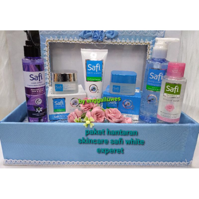 Jual PAKET SESERAHAN SKINCARE SAFI WHITE FREE MISELLAR WATER | Shopee ...