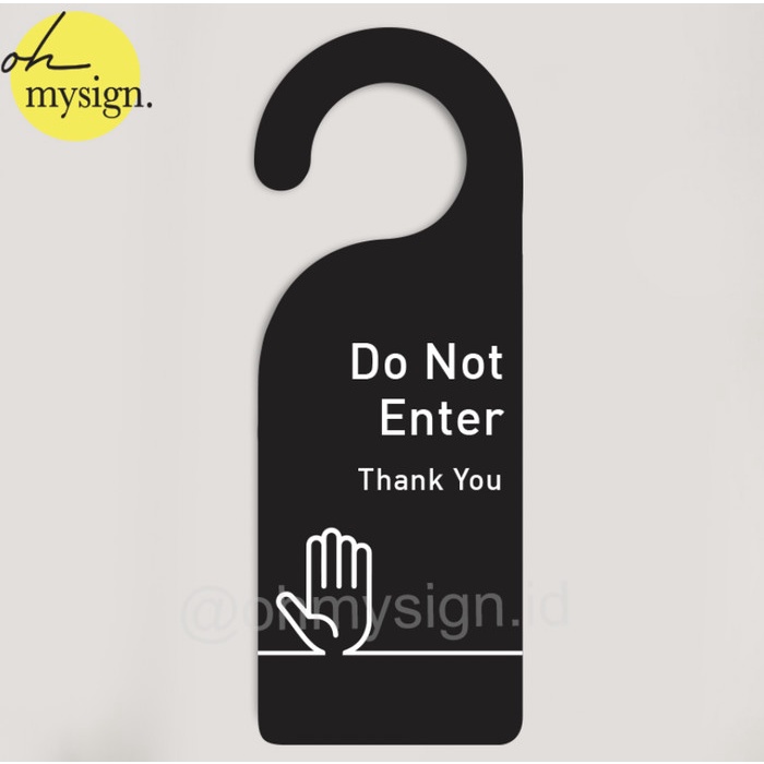 Jual Promo DOOR SIGN DO NOT ENTER MODERN | ACRYLIC SIGNAGE PRINTED ...