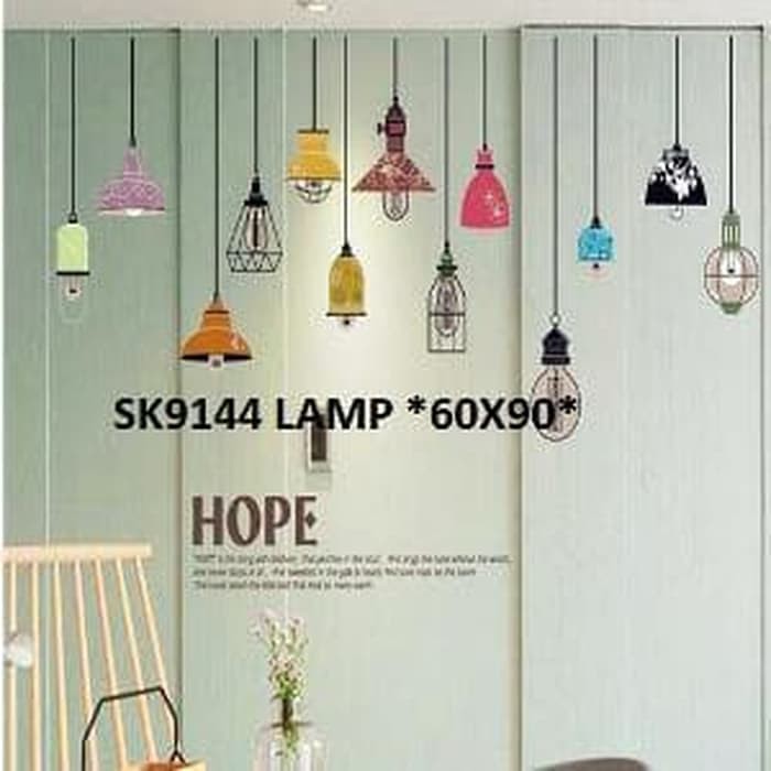 Jual Stiker Dinding & Kaca Motif Lampu Gantung Wall Sticker Quotes ...