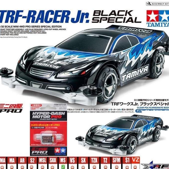Jual Paket Tamiya 95550 Trf Racer Jr Black Special & Dinamo Motor Pro ...