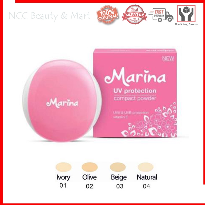 Jual * NCC * Marina Compact Powder Bedak Padat With UV A B Protection ...