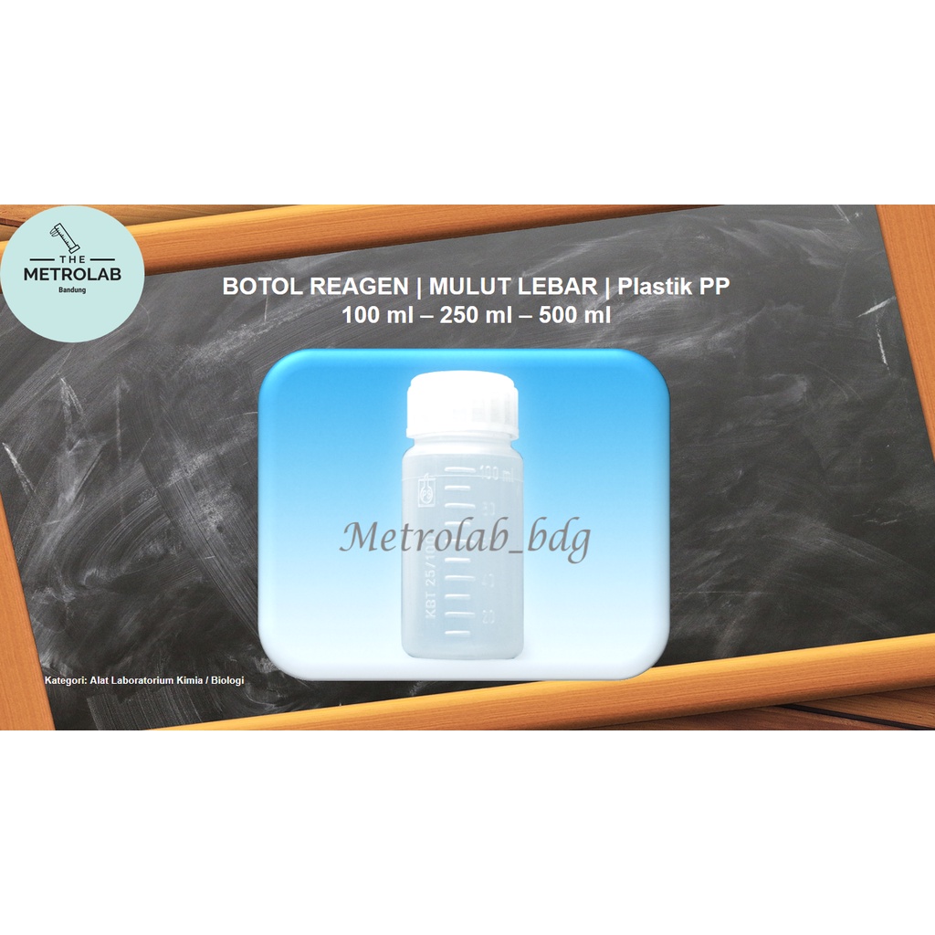 Jual Botol Reagen 250 ml | Mulut Lebar | Bahan Plastik Polypropilene ...