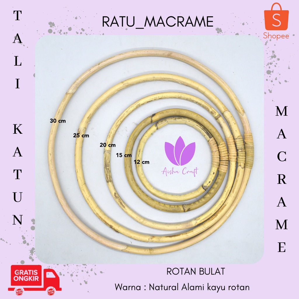 Jual Ring Rotan Bulat 10CM 12CM 15CM 20CM 25CM | Shopee Indonesia
