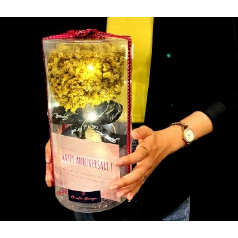 Jual Bunga Edelws Tabung LED Ukuran Large Besar Buket Flowers Bouquet ...