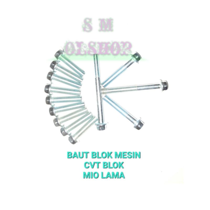 Jual SATU SET BAUT BLOK MESIN MIO SPORTY BAUT BLOK MESIN MIO KARBU BAUT ...