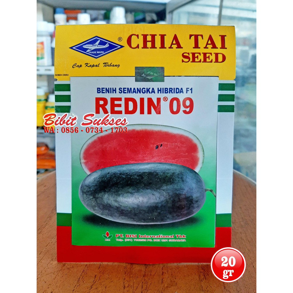Jual Benih Bibit Semangka Merah Hibrida F1 REDIN-09 20 gram Cap Kapal ...