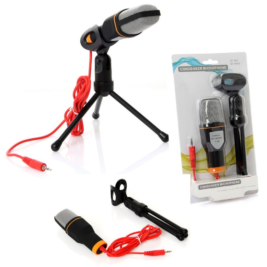 Jual Condenser Singing Karaoke Microphone Mic 3.5mm PC Laptop SMULE ...