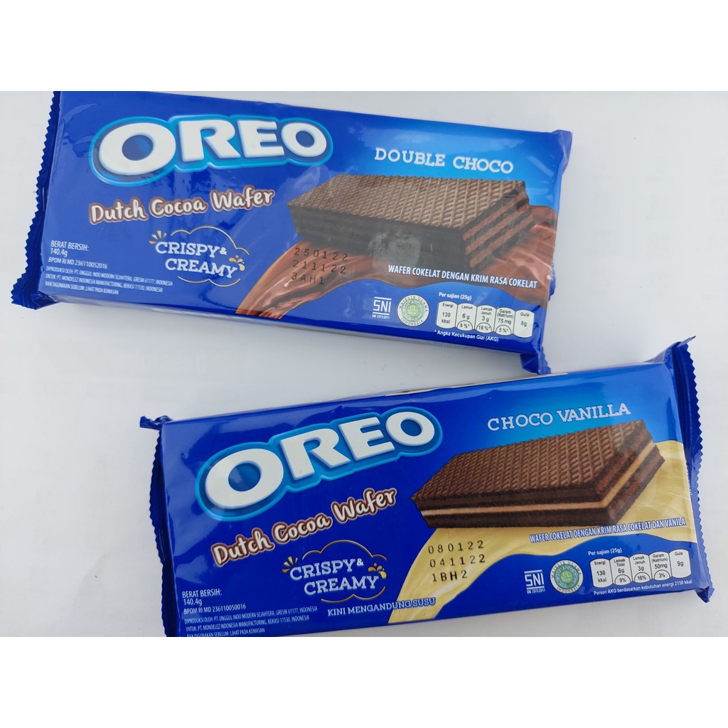 Jual OREO WAFER DUTCH COCOA WAFER 140GR / OREO CHOCO VANILLA / OREO ...