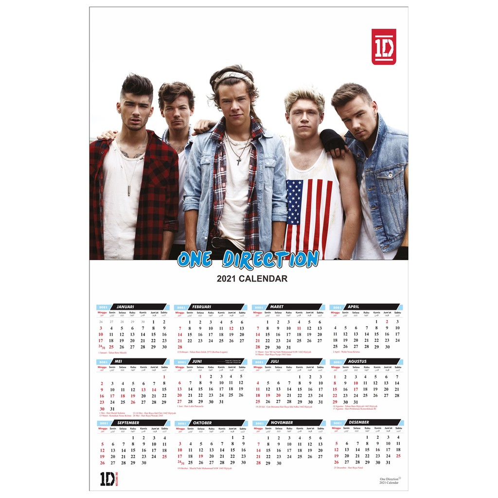 Jual Kalender Poster One Direction Tahun 2025 | Shopee Indonesia